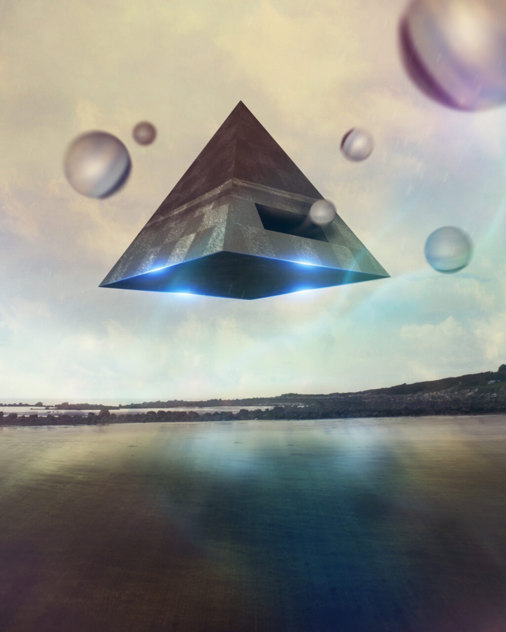 Futuristic Pyramid Reflection Wallpaper | Background FREE Download ...
