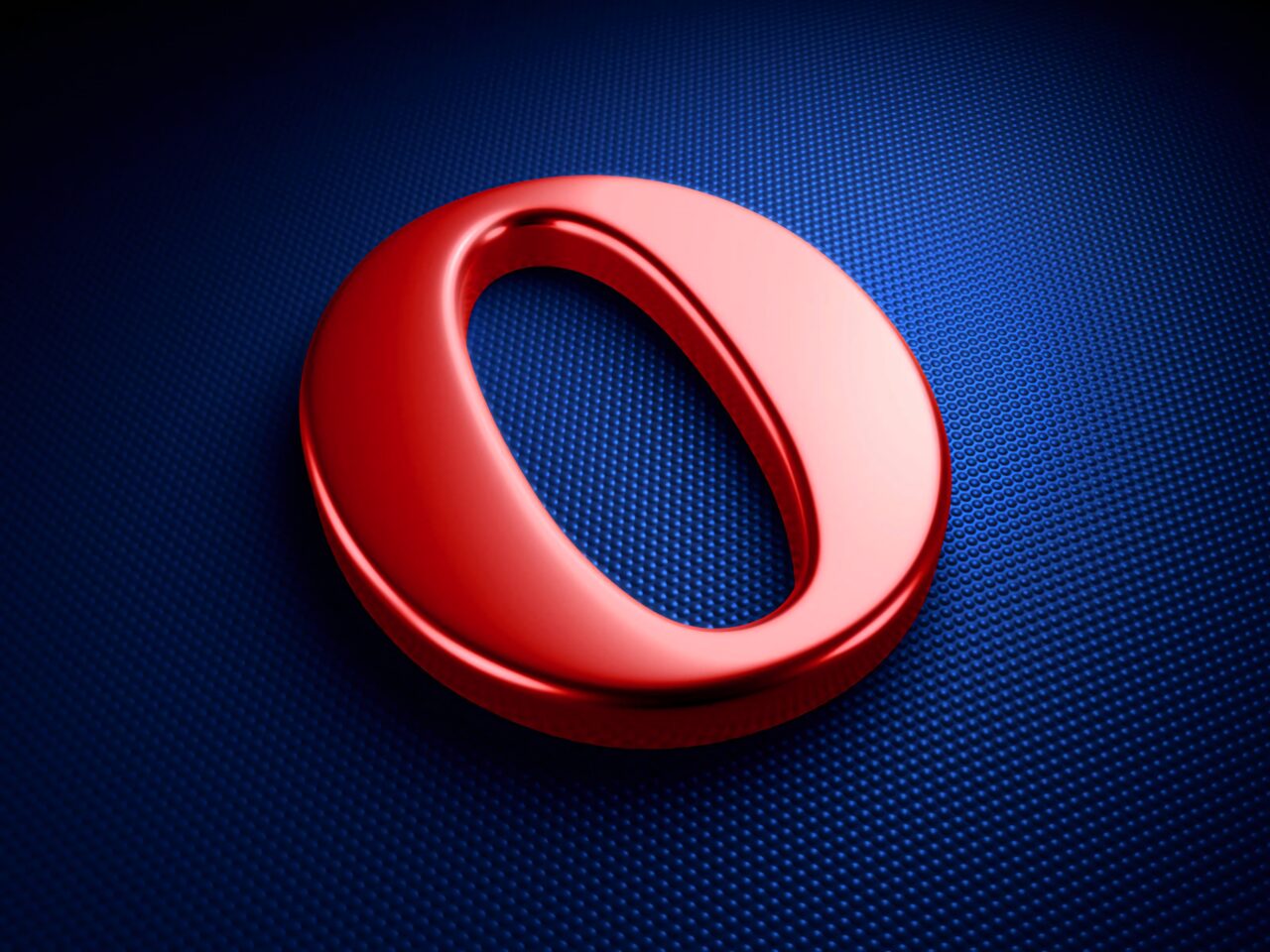 3D Red Opera Browser Logo on Dark Blue Digital Wallpaper | Background ...