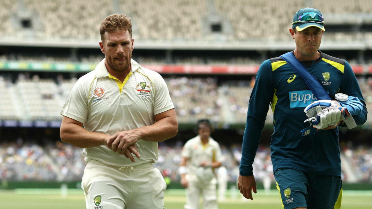 Aaron Finch Intense Australia Cricket Walk Off Field Wallpaper ...