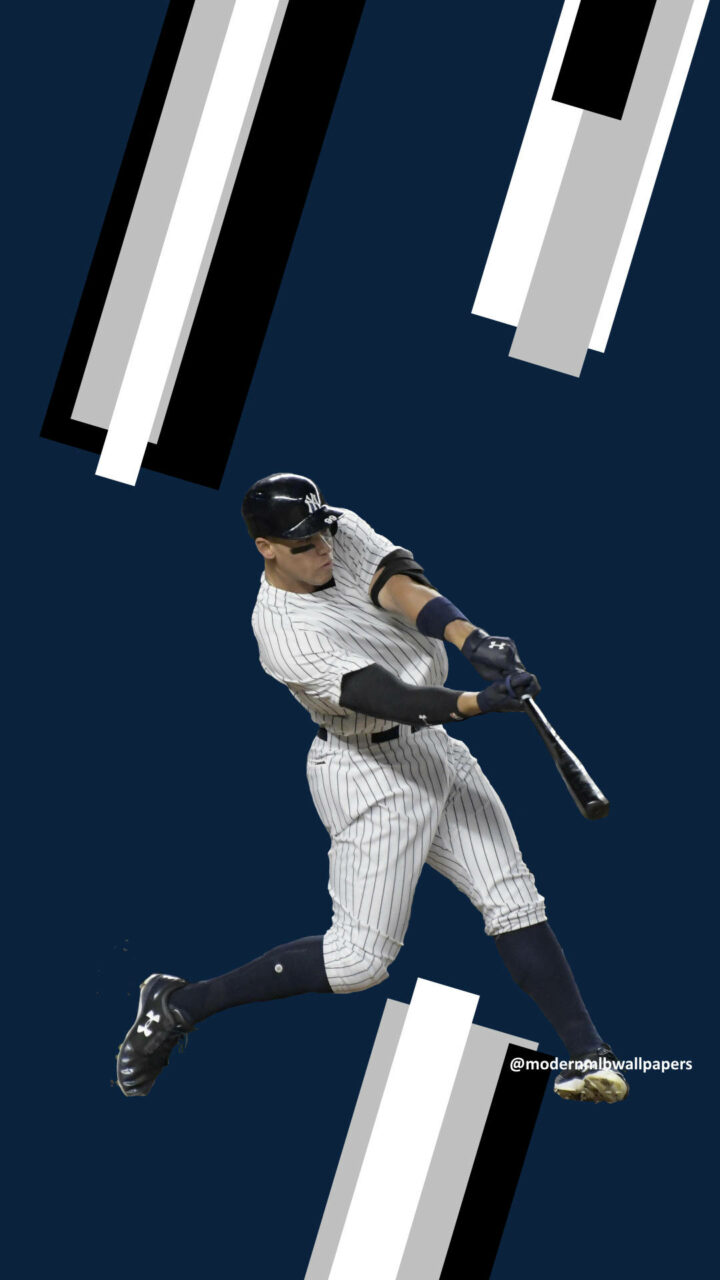 Aaron Judge Yankees Action Pose Modern Geometric Wallpaper | Background ...