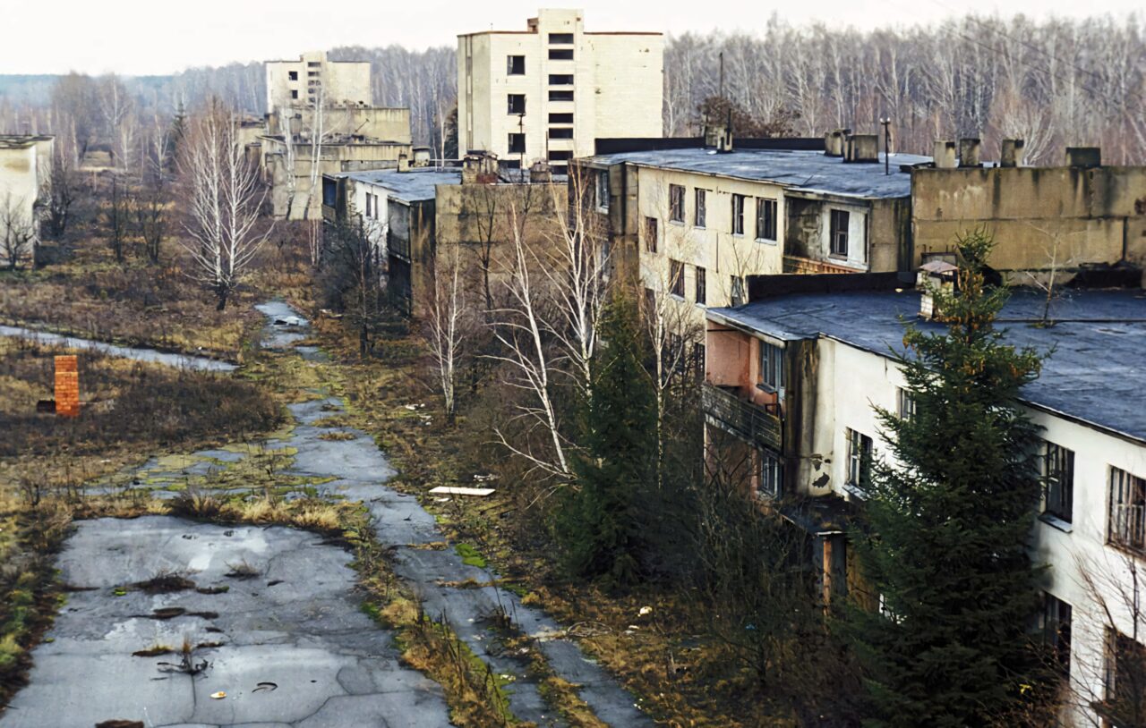 Abandoned Chernobyl Road with Soviet Ruins Wallpaper | Background FREE ...