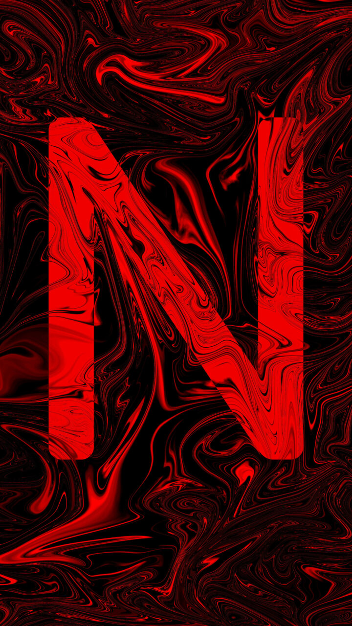 Elegant Red Letter N Abstract Fluid Wallpaper | Background FREE ...