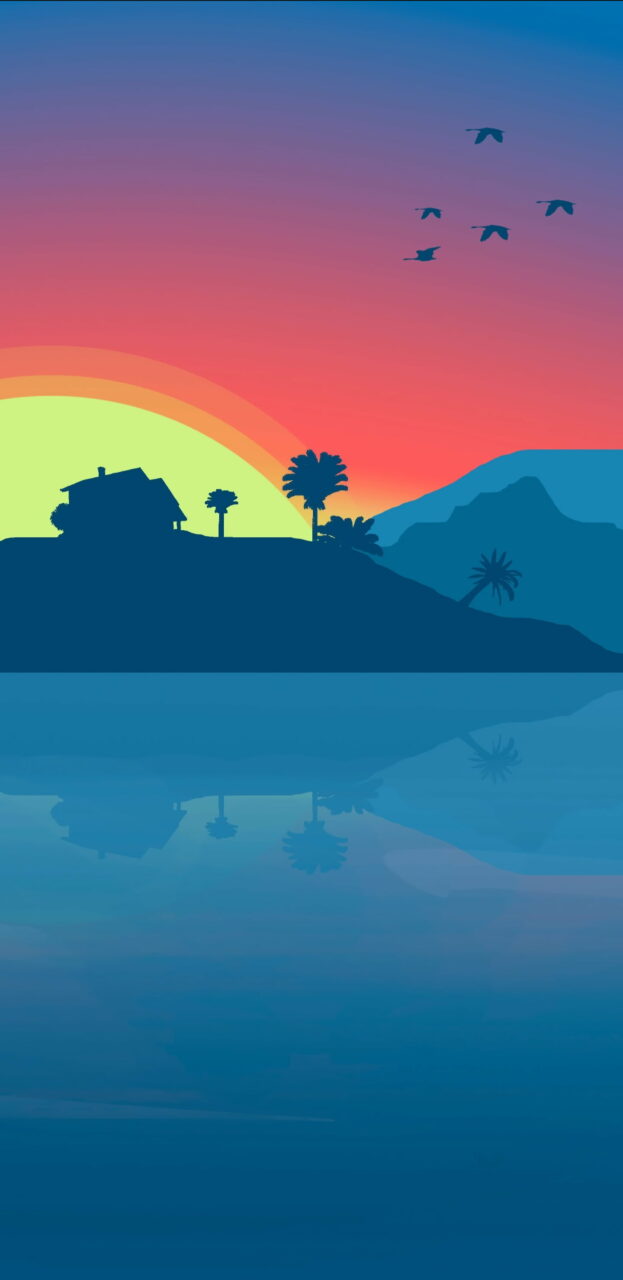 Tranquil Mountain Sunset Wallpaper | Background FREE Download - Vulplex.com