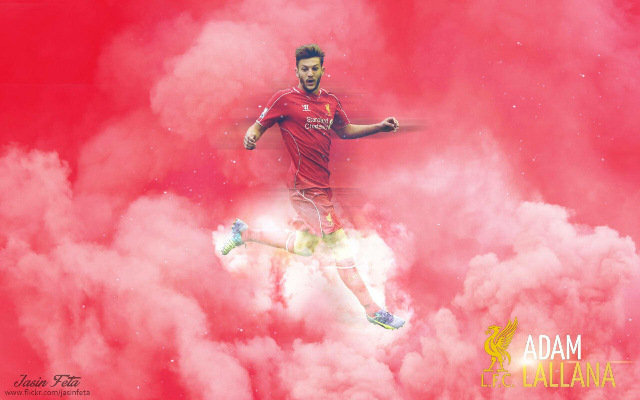 Adam Lallana Liverpool FC Red Smoke Action Wallpaper | Background FREE ...