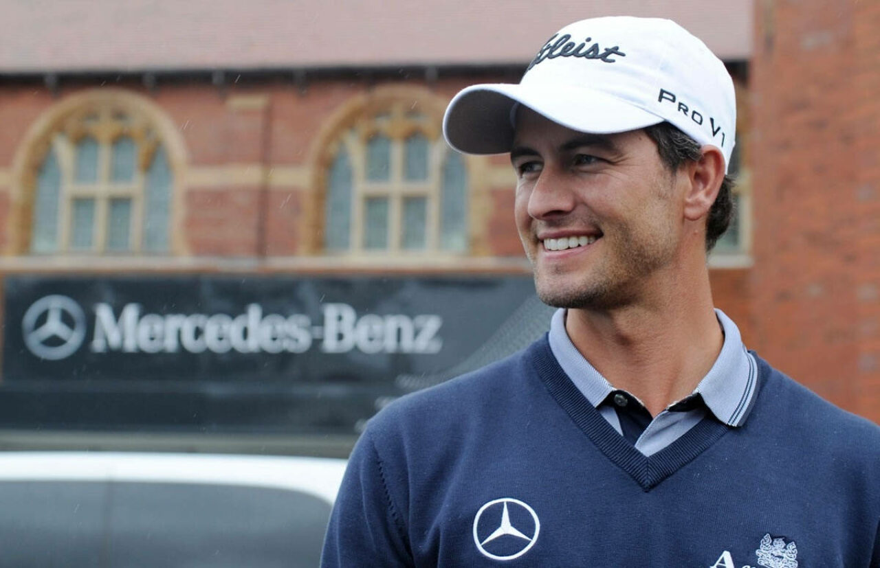 Adam Scott Smiling in Mercedes Logo Sweater Wallpaper | Background FREE ...