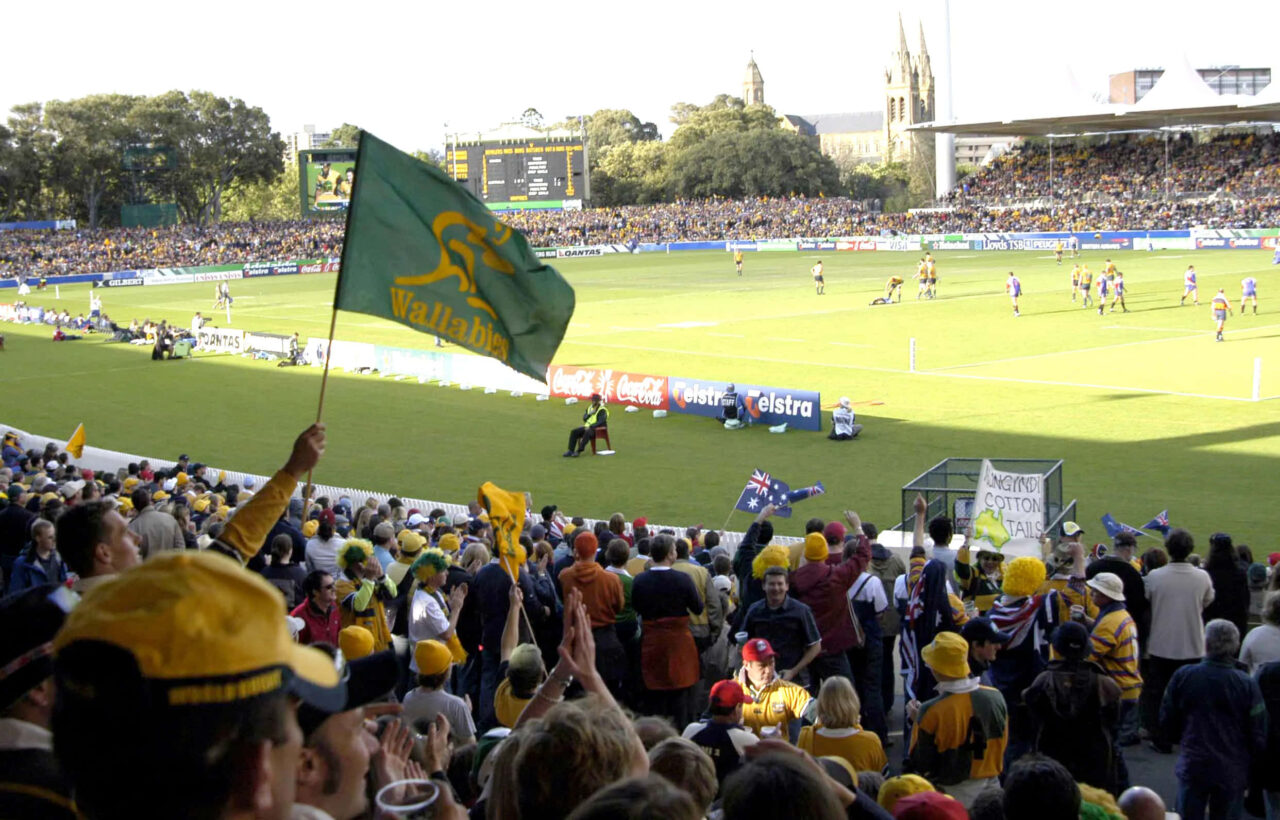 Adelaide Oval Rugby Match Live Fans Cheering Wallpaper | Background ...
