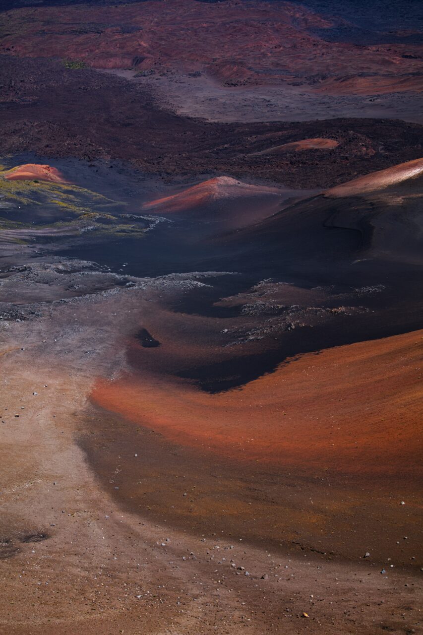 Volcanic Desert Landscape Aerial View Rich Earth Tones Wallpaper ...