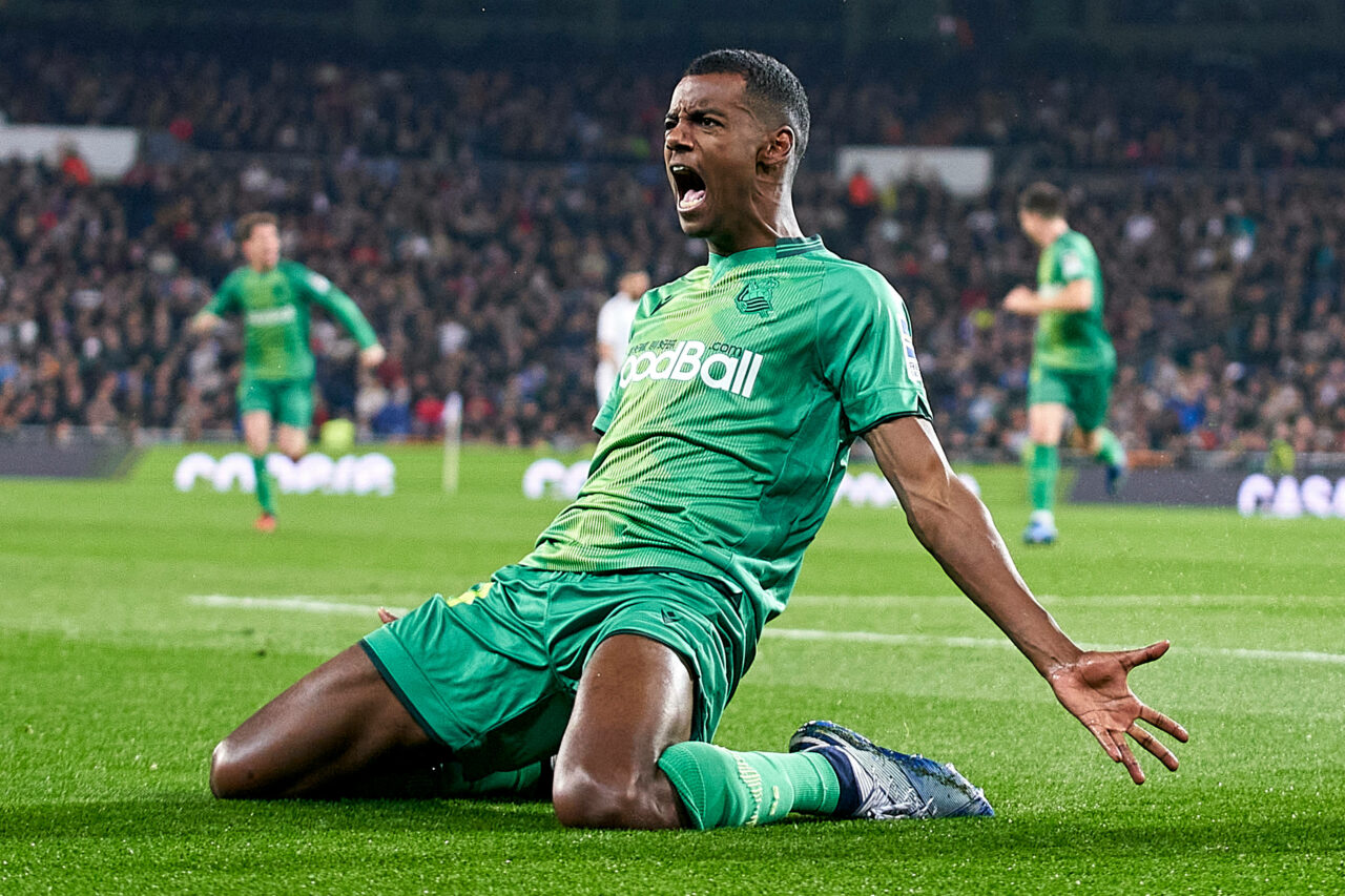Alexander Isak Knee Slide Goal Celebration Football Wallpaper ...