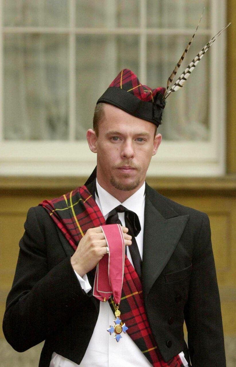 Alexander McQueen in Red Tartan Scottish Attire Wallpaper | Background ...