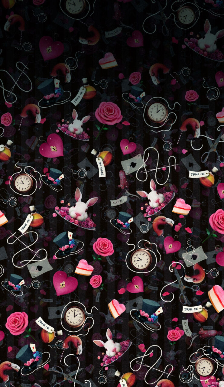Alice in Wonderland White Rabbit Pocket Watch Wallpaper | Background ...