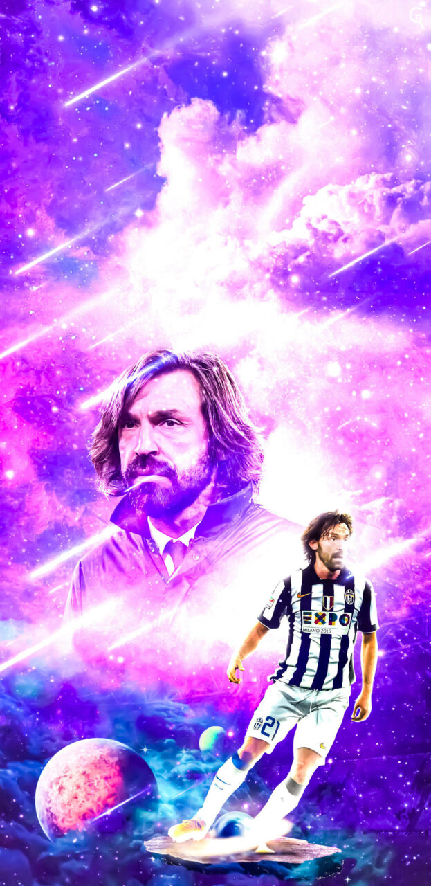 Andrea Pirlo Juventus Meteor Shower Cosmic Galaxy Wallpaper ...