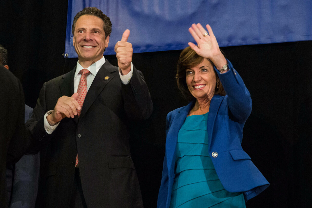 Andrew Cuomo Smiling Confidently with Woman Formal Pose Wallpaper ...