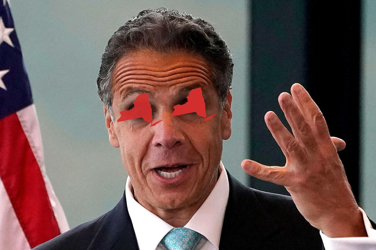 Andrew Cuomo New York Vision Red Silhouettes Wallpaper | Background ...