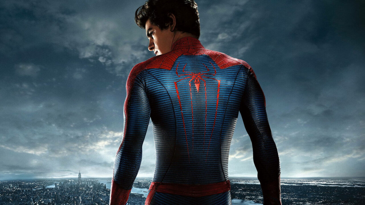 Andrew Garfield Spider-Man Heroic Rooftop Cityscape Wallpaper ...