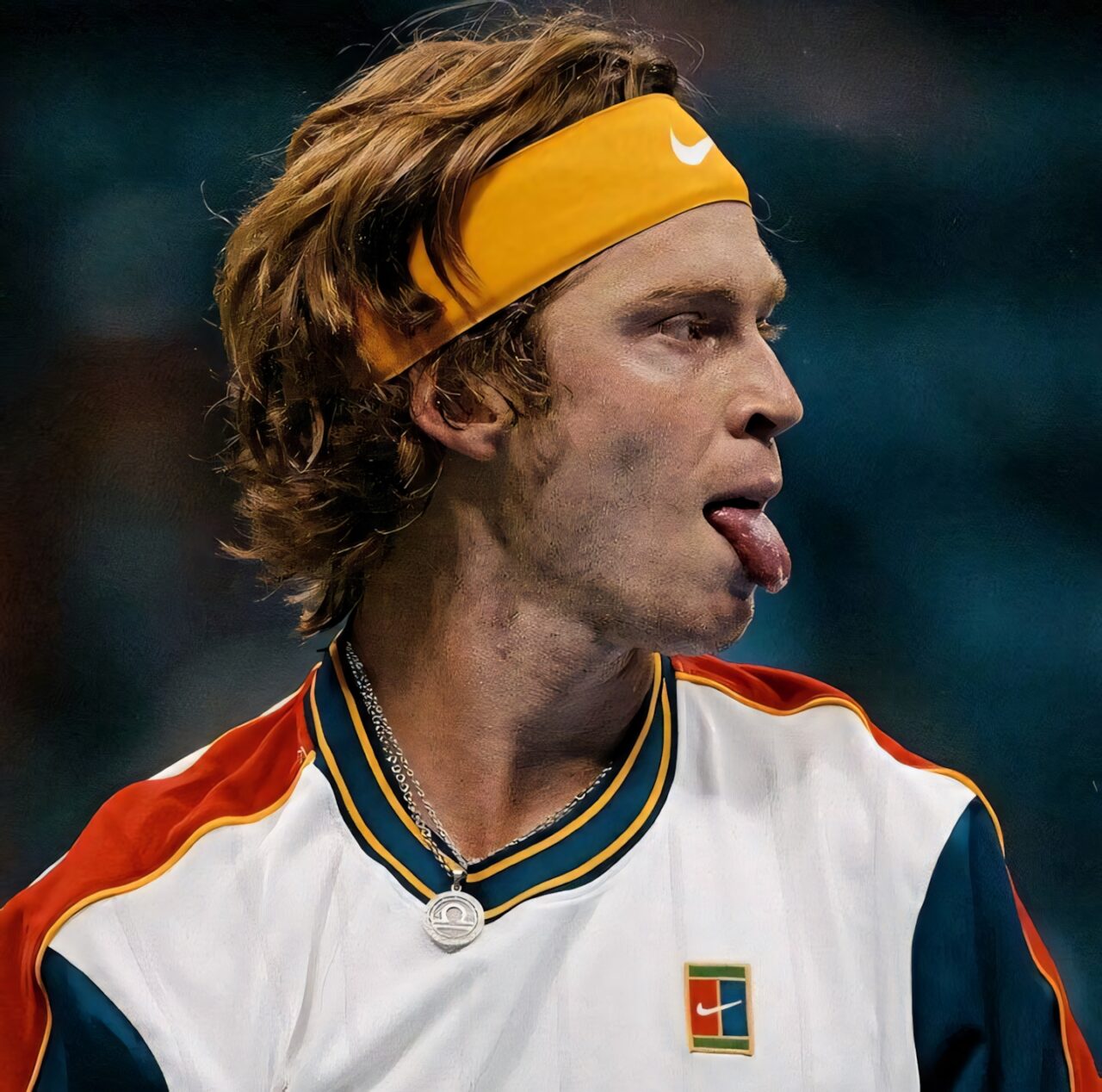 Andrey Rublev Energetic Tennis Look Colorful Outfit Wallpaper ...