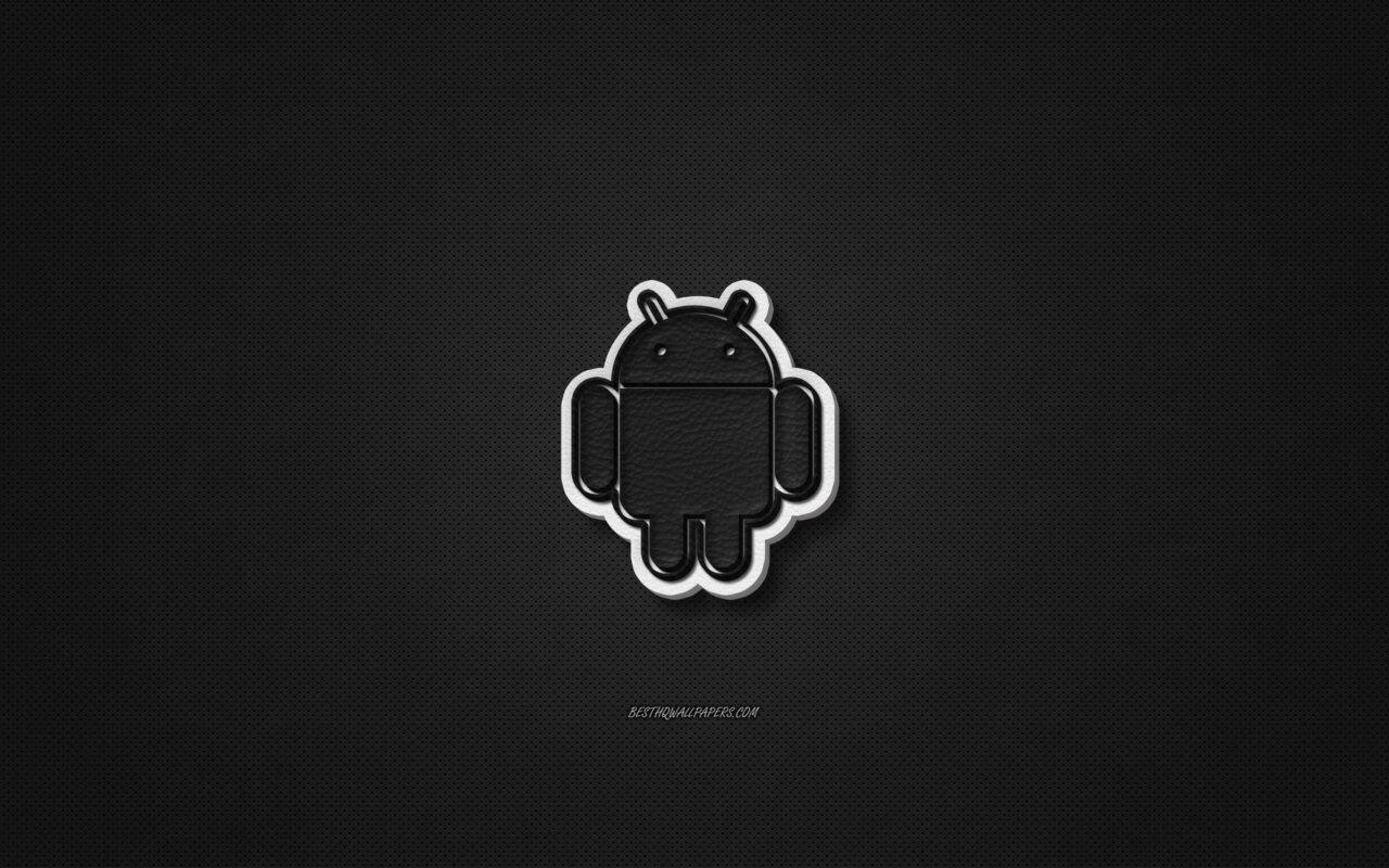 Sleek Black Android Logo Wallpaper | Background FREE Download - Vulplex.com
