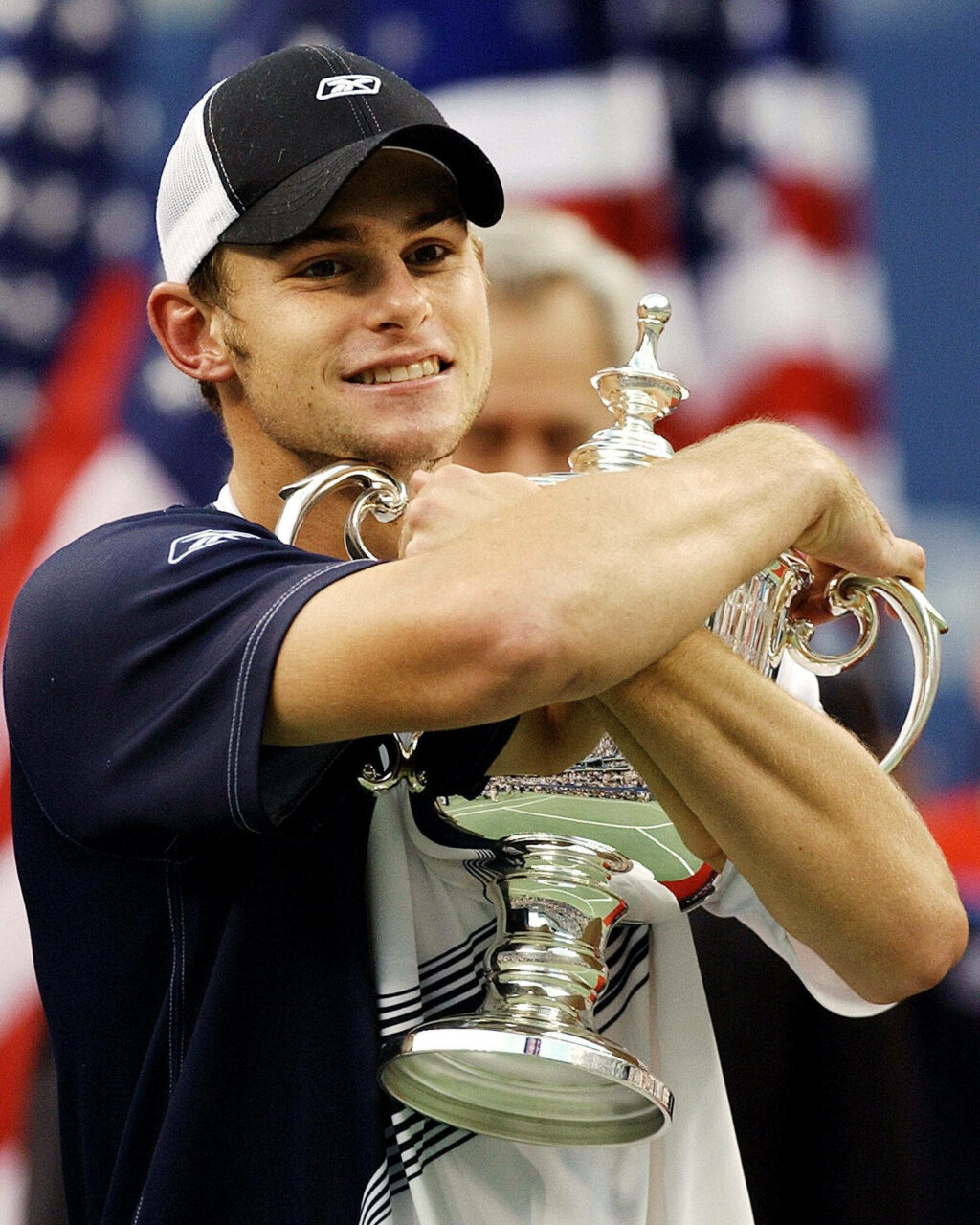 Andy Roddick 2003 US Open Victory with Flags Wallpaper | Background ...