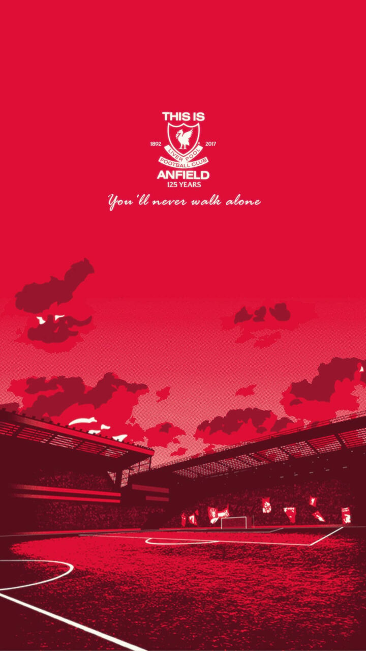 Anfield 125 Years Red Glory Liverpool Crest Wallpaper | Background FREE ...