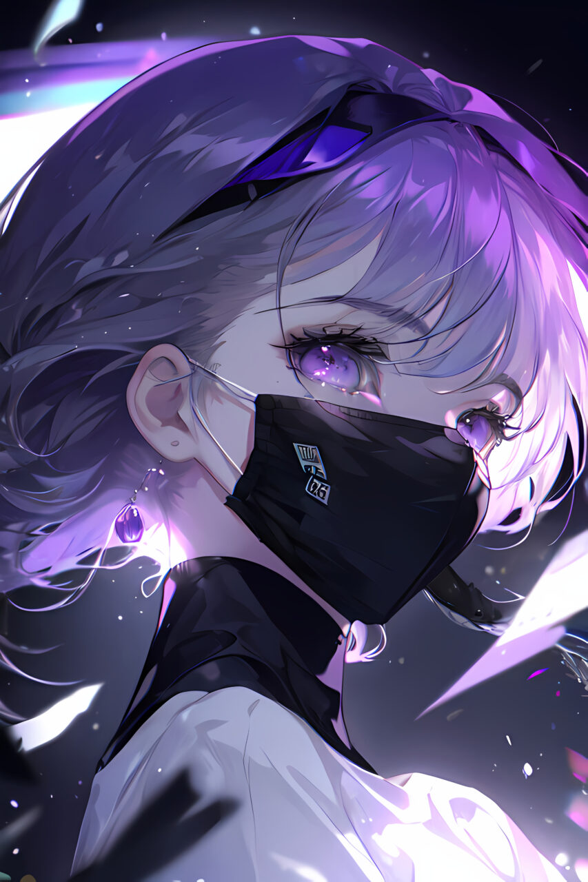 Mystical Anime Girl with Purple Eyes Wallpaper | Background FREE ...
