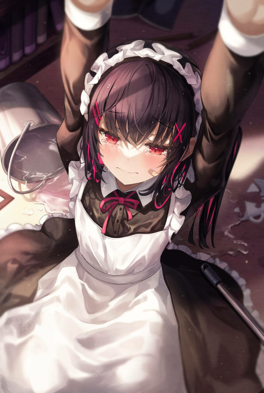 Emotional Anime Waifu Maid Art Wallpaper | Background FREE Download ...