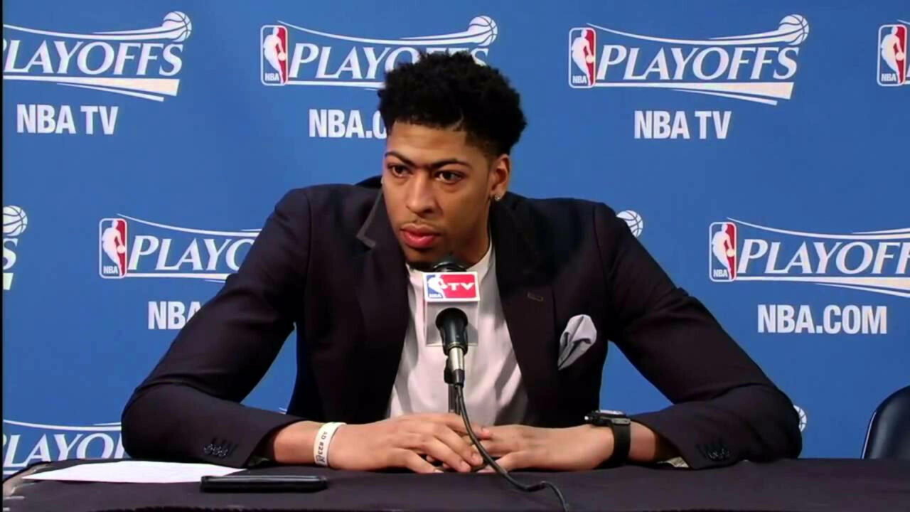 Anthony Davis NBA Playoffs Press Conference Focused Wallpaper ...