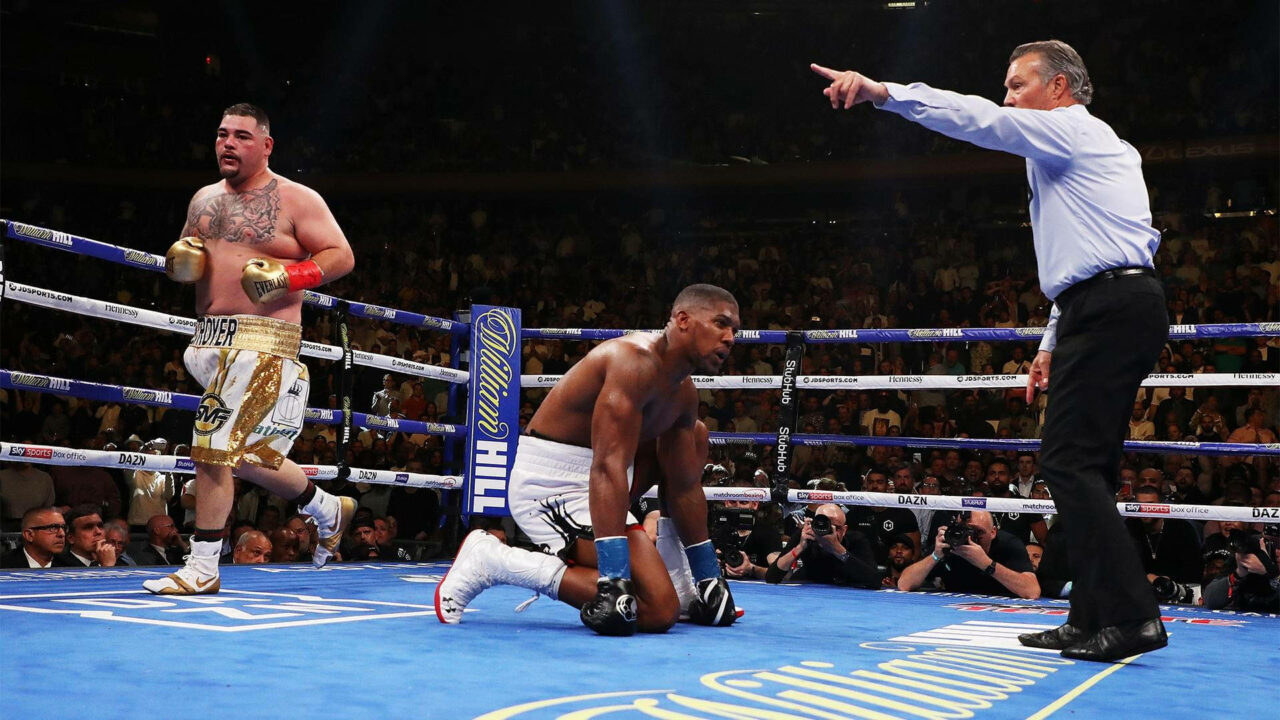 Anthony Joshua Knocked Down by Andy Ruiz Jr Heavyweight Wallpaper ...