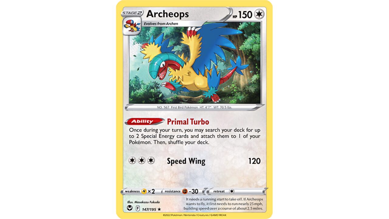 Archeops Pokémon TCG Card Art Vibrant Wallpaper | Background FREE ...
