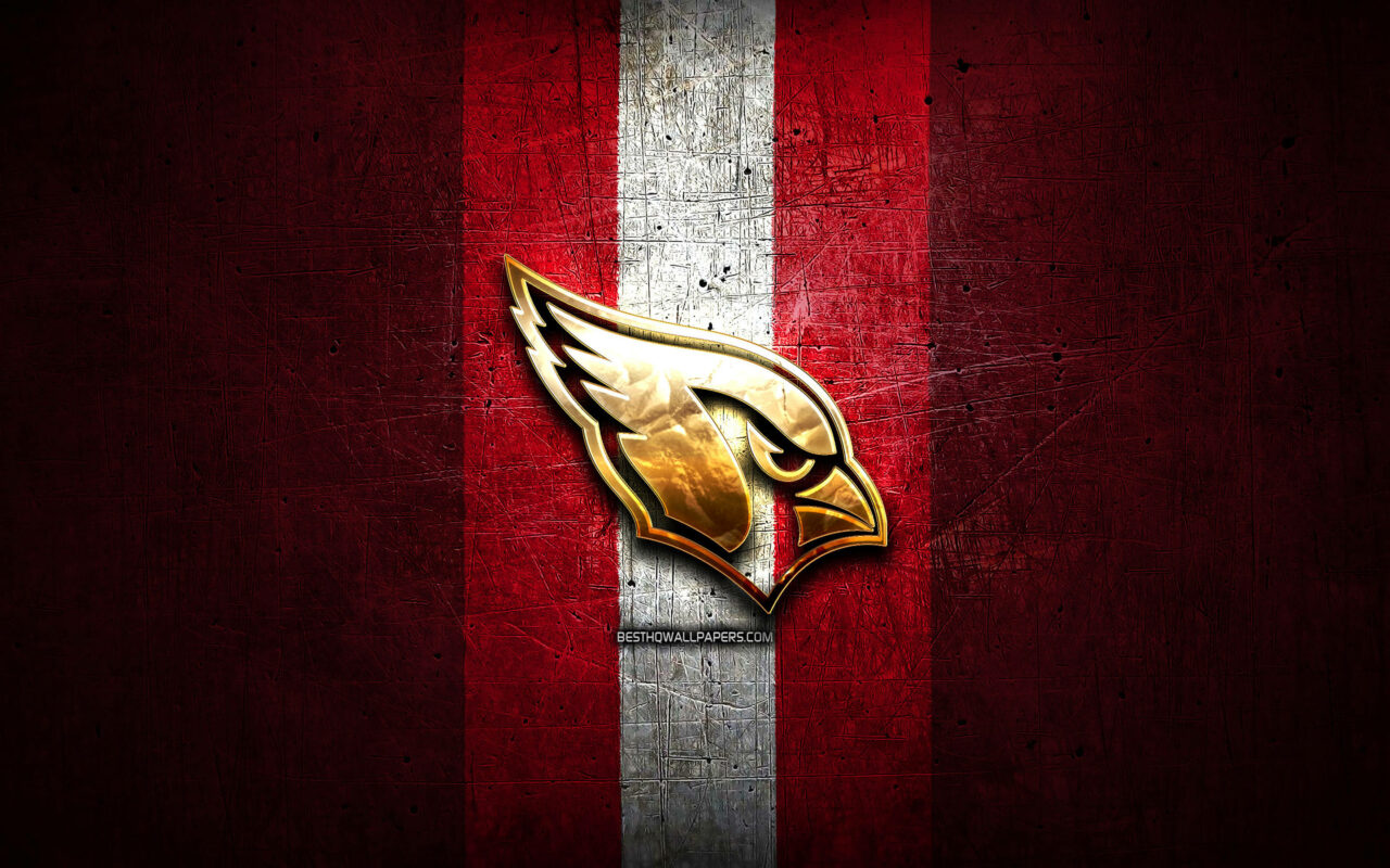 Arizona Cardinals Gold Logo on Striped Background Wallpaper | FREE ...