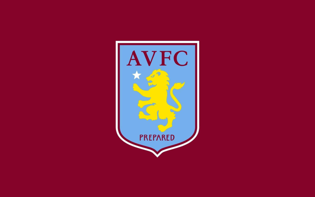 Aston Villa FC Claret Crest Lion Star Prepared Wallpaper | Background ...
