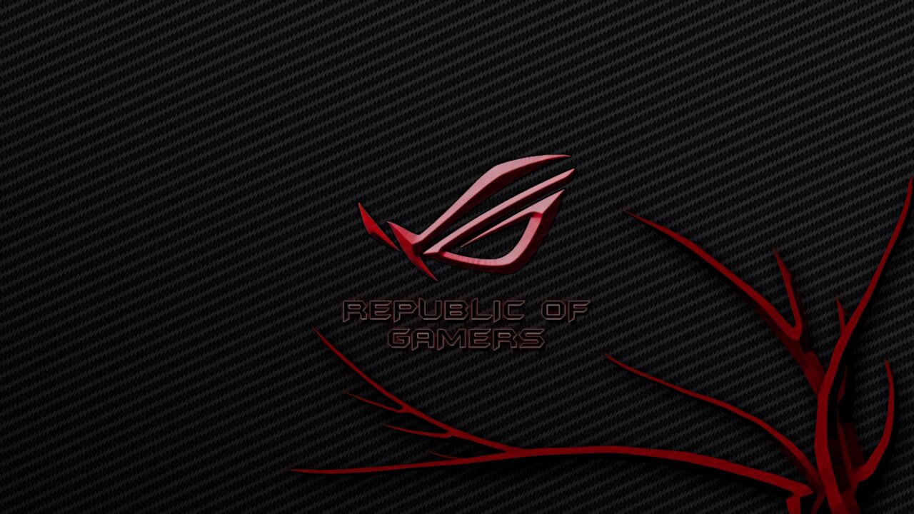 Asus ROG Red Logo Tree Branch Carbon Fiber Wallpaper | Background FREE ...