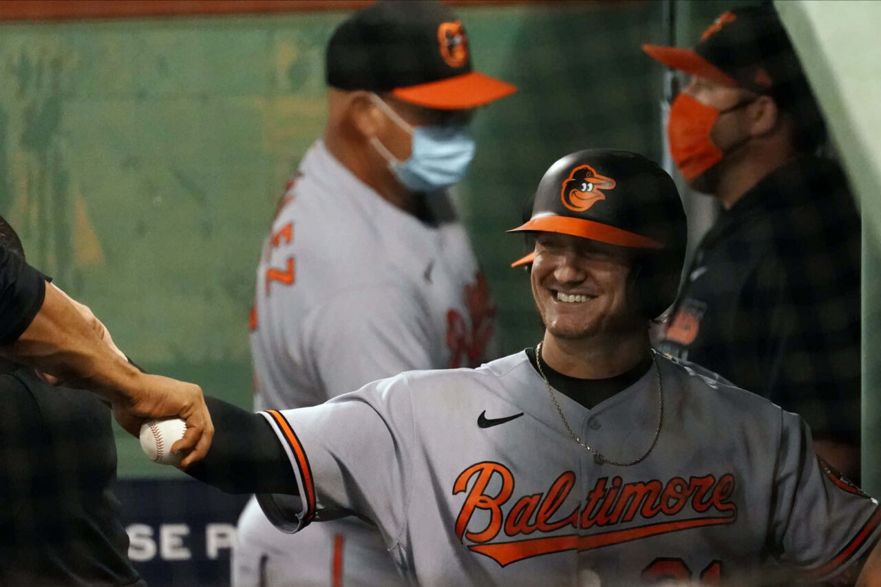 Austin Hays Smiling in Orioles Uniform Baseball Wallpaper | Background ...