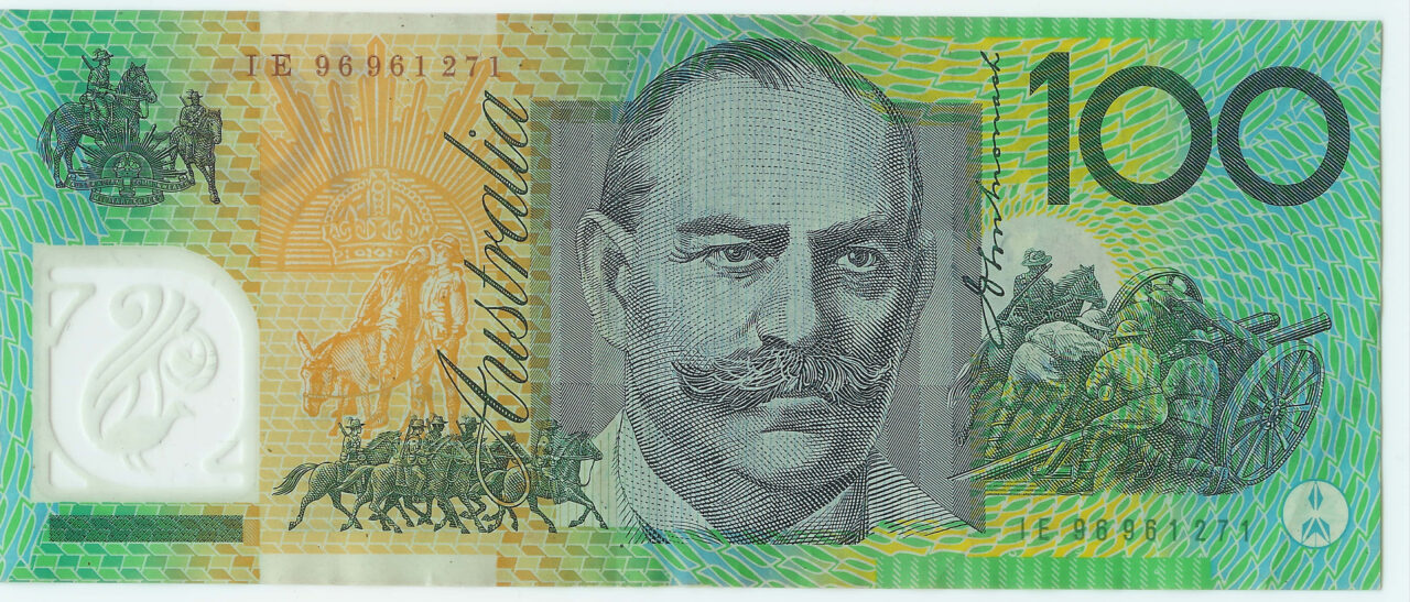 Australian 100 Dollar Note Sir John Monash Wallpaper | Background FREE ...