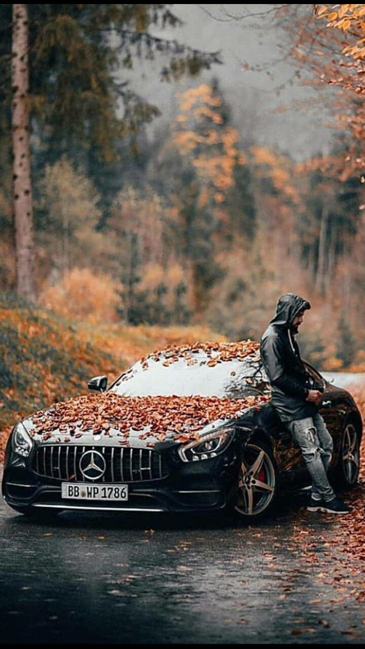 Autumn Serenity with a Mercedes-Benz Wallpaper | Background FREE ...