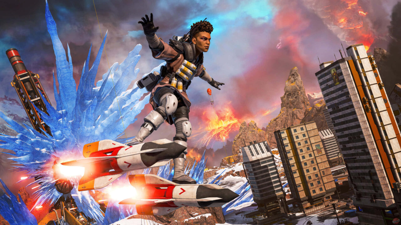 Bangalore Apex Legends Hoverboard Cityscape Ice Explosions Wallpaper ...