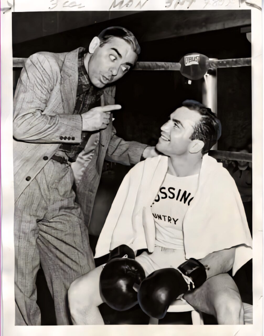 Barney Ross Boxing Ring Smiling with Coach Wallpaper | Background FREE ...