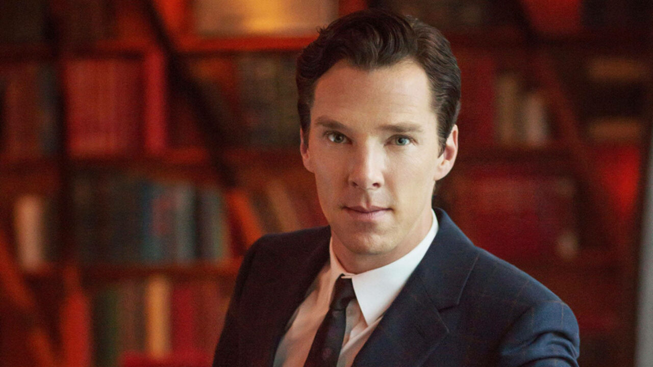 Benedict Cumberbatch Elegant Suit in Library Wallpaper | Background ...