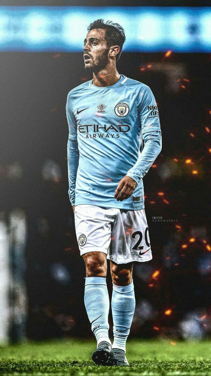 Bernardo Silva Manchester City Football Wall Wallpaper | Background ...