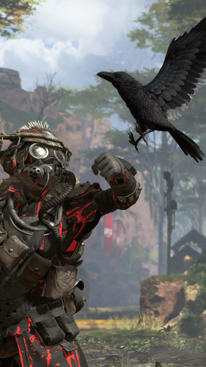 Bloodhound Apex Legends Mobile Forest Raven Action Wallpaper ...