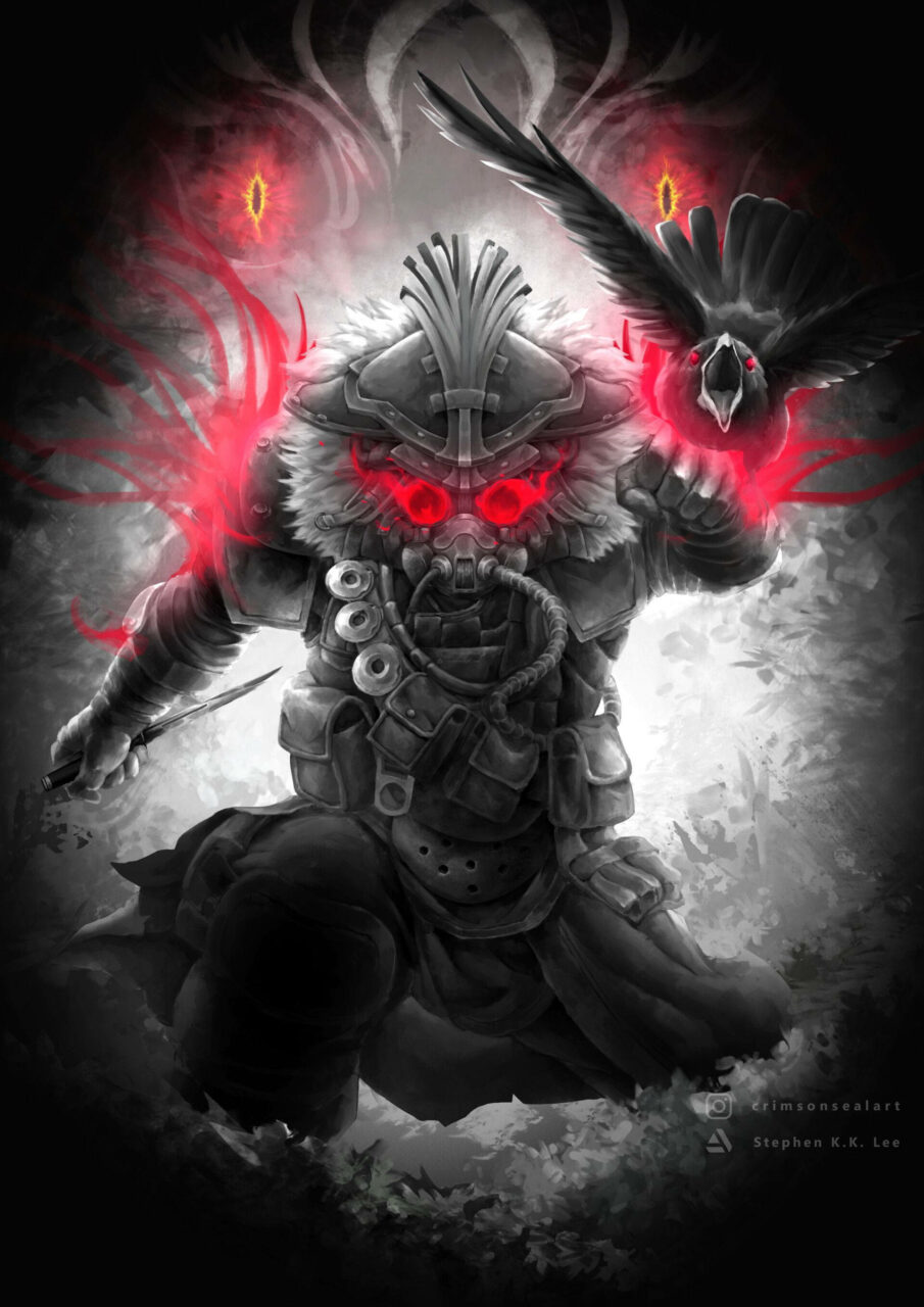 Bloodhound Apex Legends Red Energy Raven Powerful Wallpaper ...