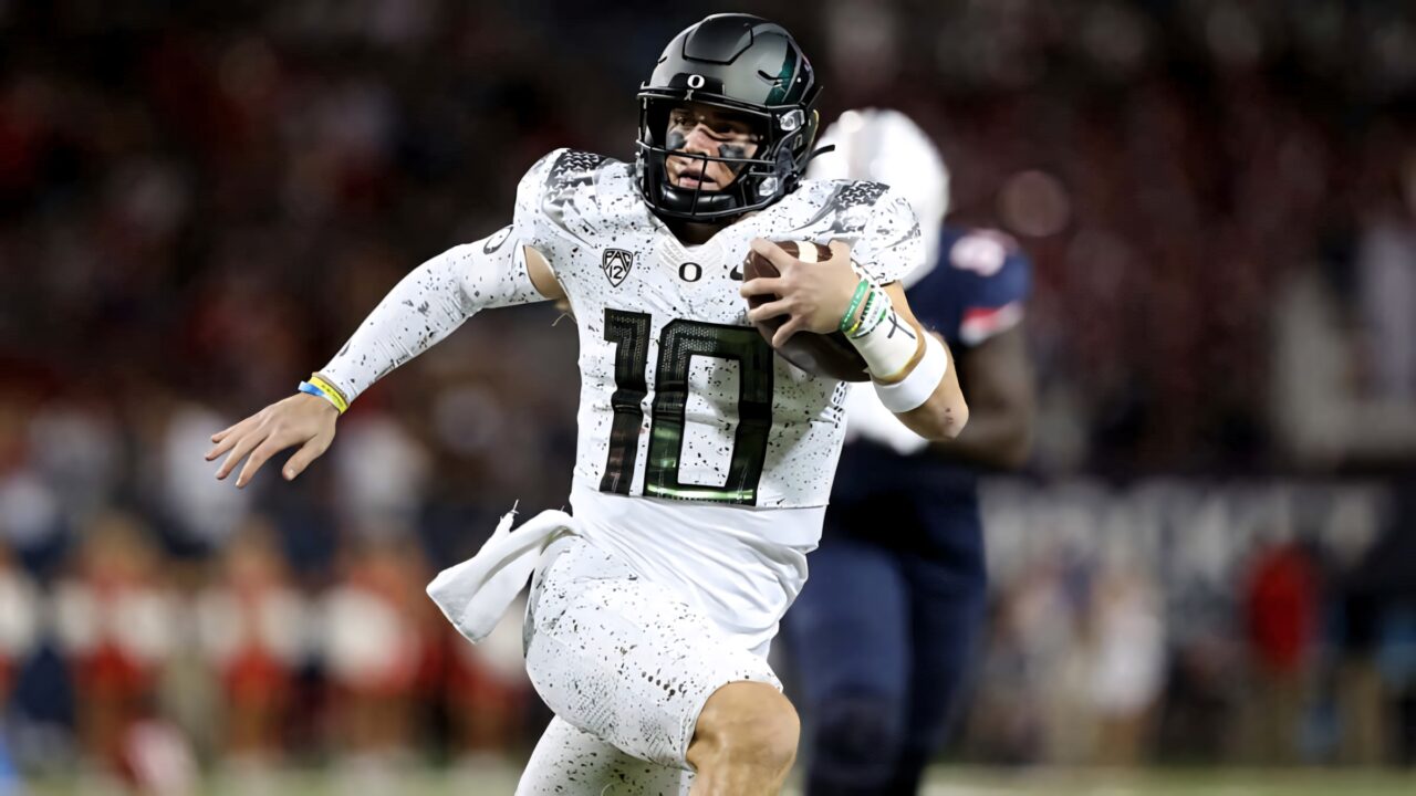 Bo Nix Quarterback Action Shot Football Wallpaper | Background FREE ...