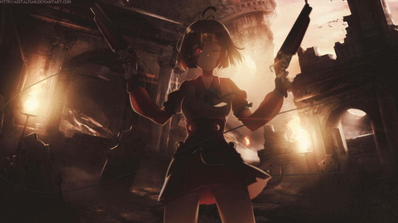 Bold Anime Bad Girl with Guns Wallpaper | Background FREE Download ...