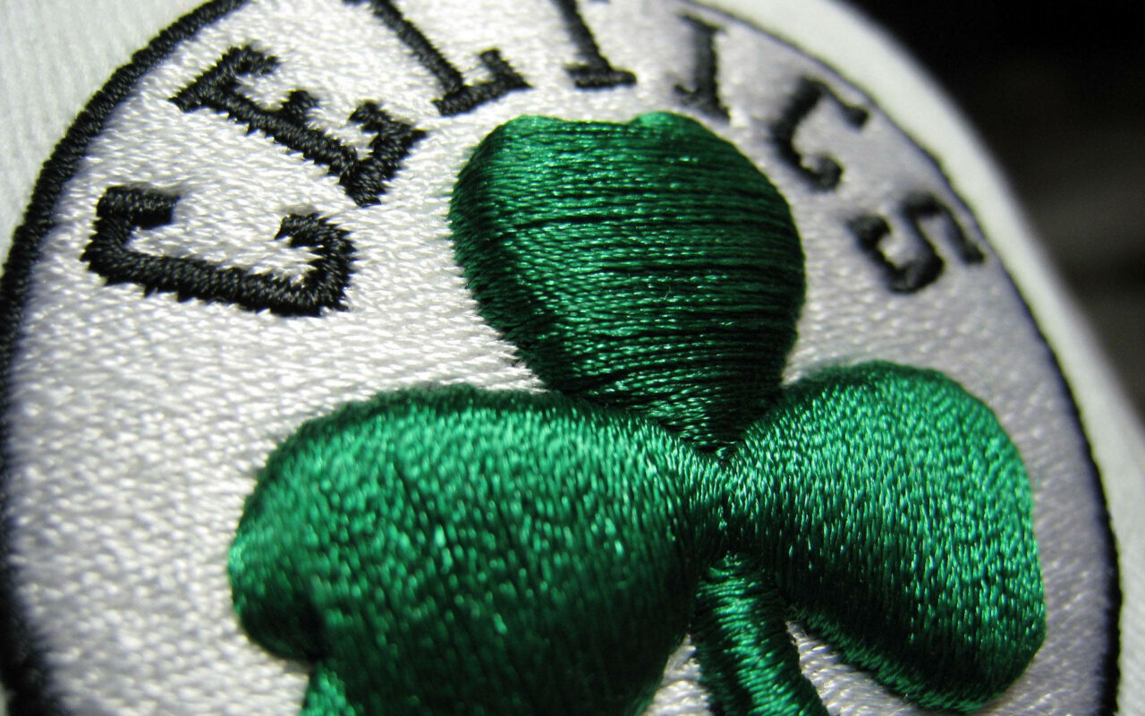 Boston Celtics Shamrock Embroidered Logo Wallpaper | Background FREE ...