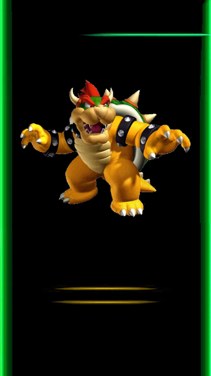 Bowser Mighty Ruler 3D Neon Nintendo Villain Wallpaper | Background ...