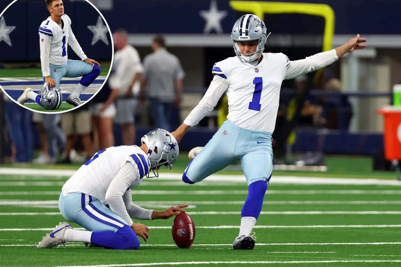 Brandon Aubrey Dallas Cowboys NFL Kick Action Wallpaper | Background ...