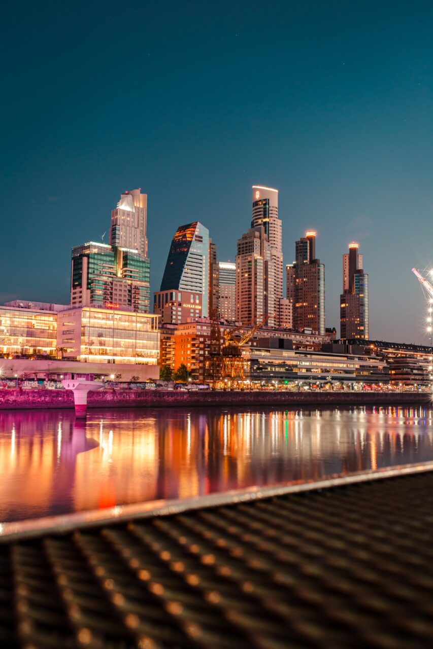Serene Cityscape Reflection Evening Wallpaper | Background FREE ...