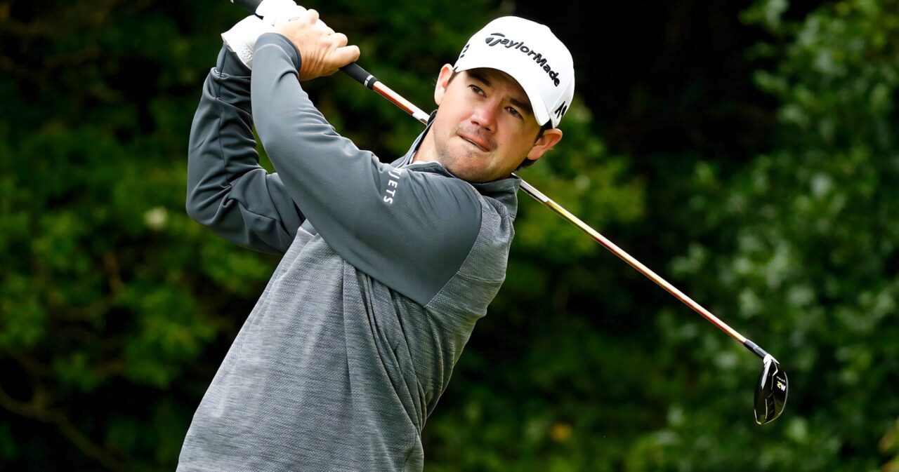 Brian Harman Golf Swing Action Gray Outfit Wallpaper | Background FREE ...