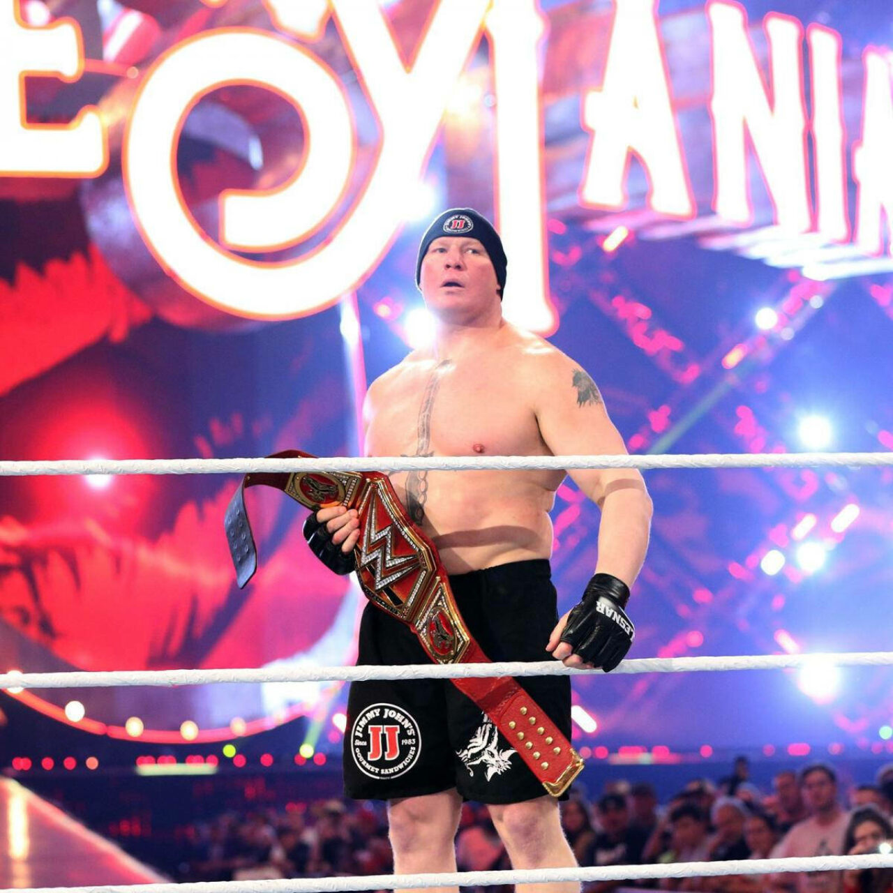 Brock Lesnar WWE Champion WrestleMania Night Wallpaper | Background ...