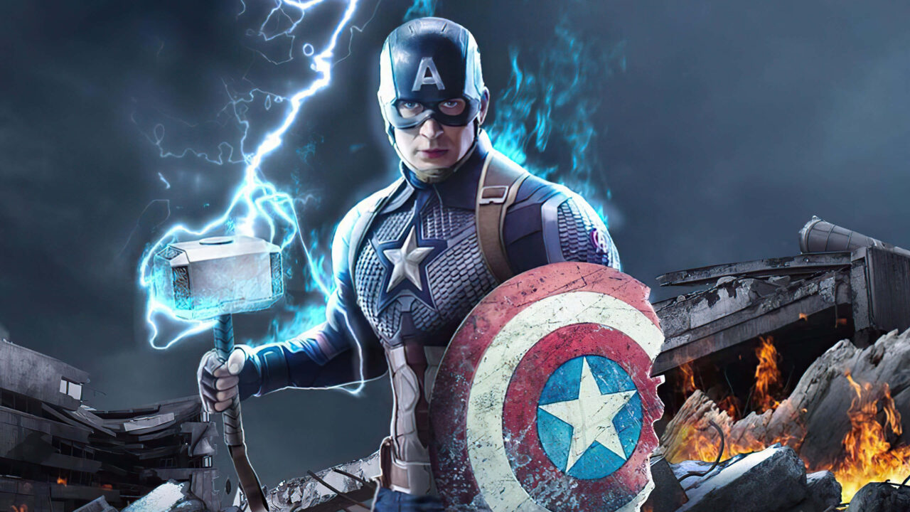 Captain America's Blue Lightning Power Wallpaper | Background FREE ...