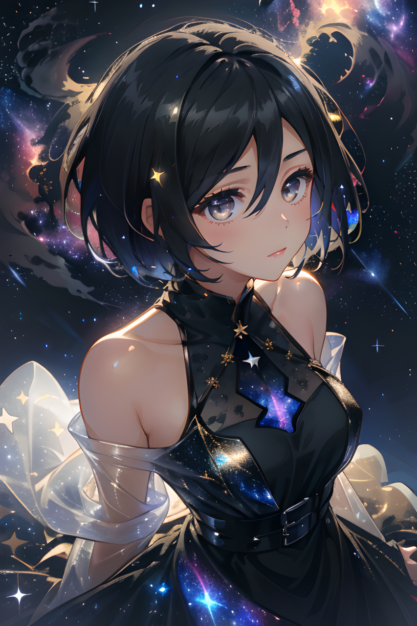 Celestial Anime Girl in Stunning Dress Wallpaper | Background FREE ...
