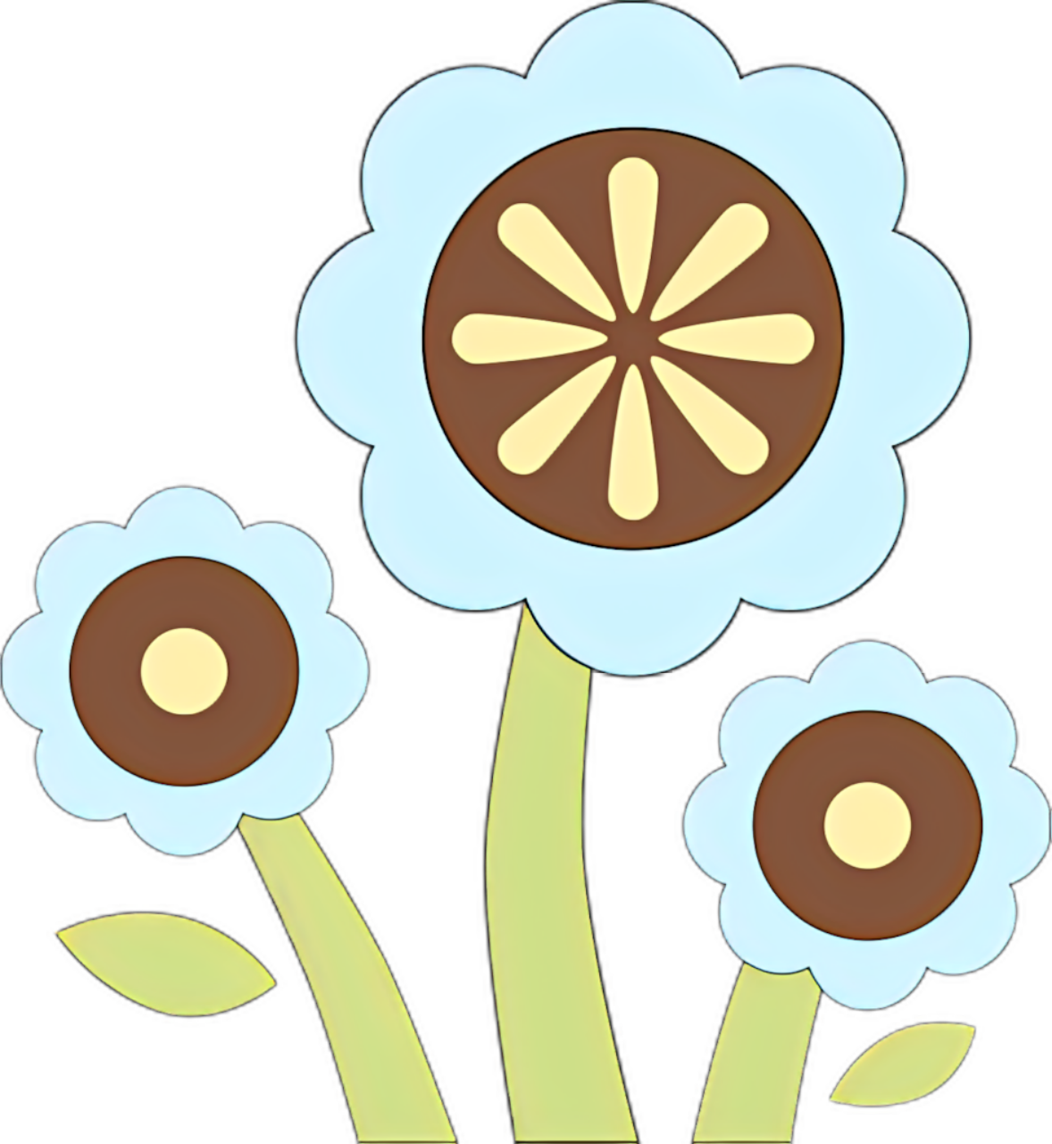 Charming Floral Pattern in Blue Brown Wallpaper | Background FREE ...